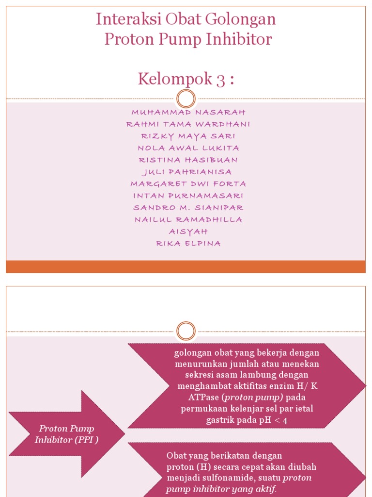 Tugas IO Obat Proton Pump Inhibitor Sesuai Drug Interaction Facts | PDF