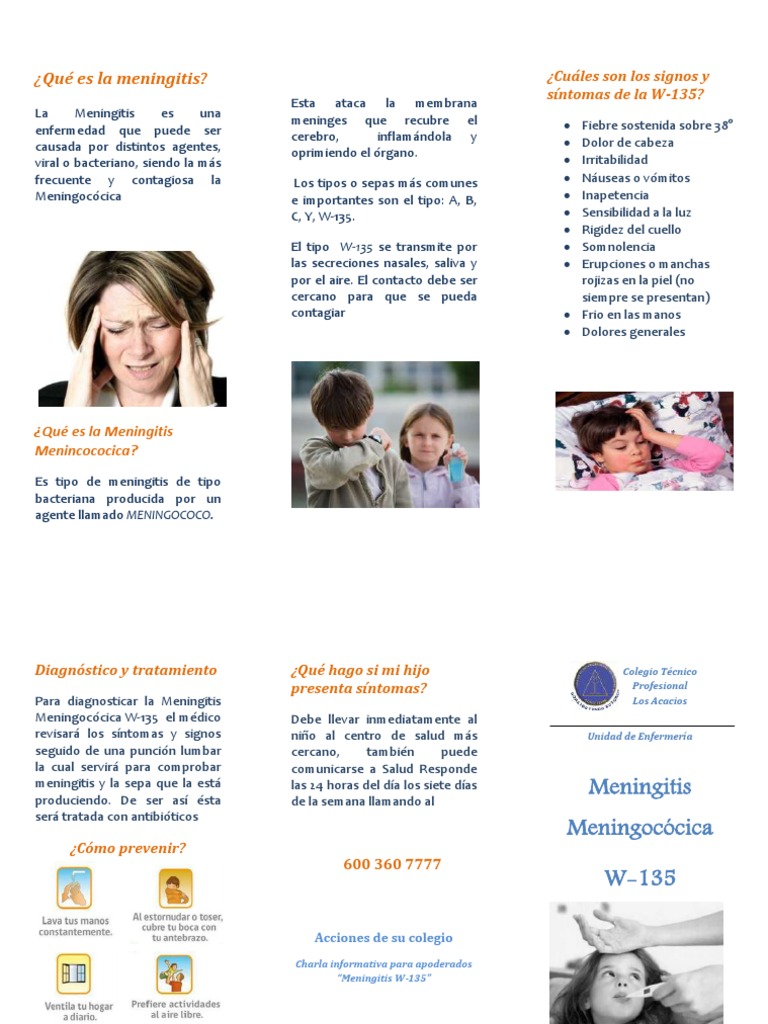 Triptico Meningitis | PDF | Meningitis | Medicina CLINICA