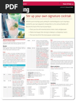 Cocktail Cheat Sheet | PDF | Martini (Cocktail) | Bartending