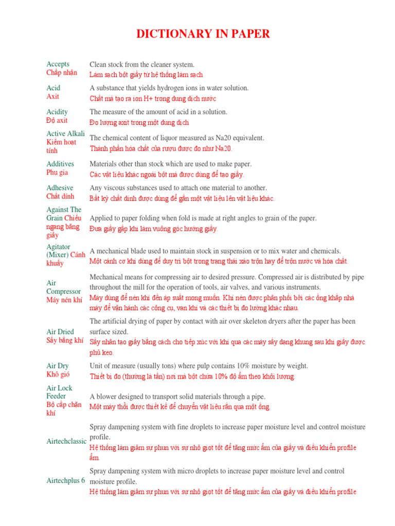 Paper Dictionary | PDF