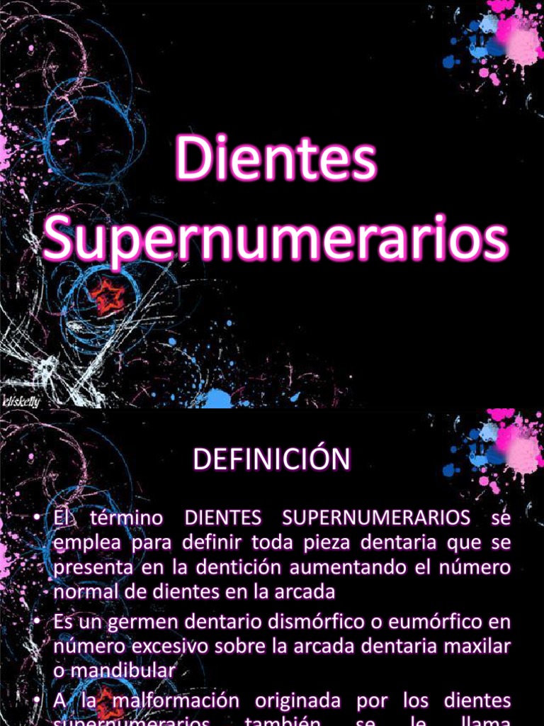 Dientes Supernumerarios | PDF | Salud y bienestar