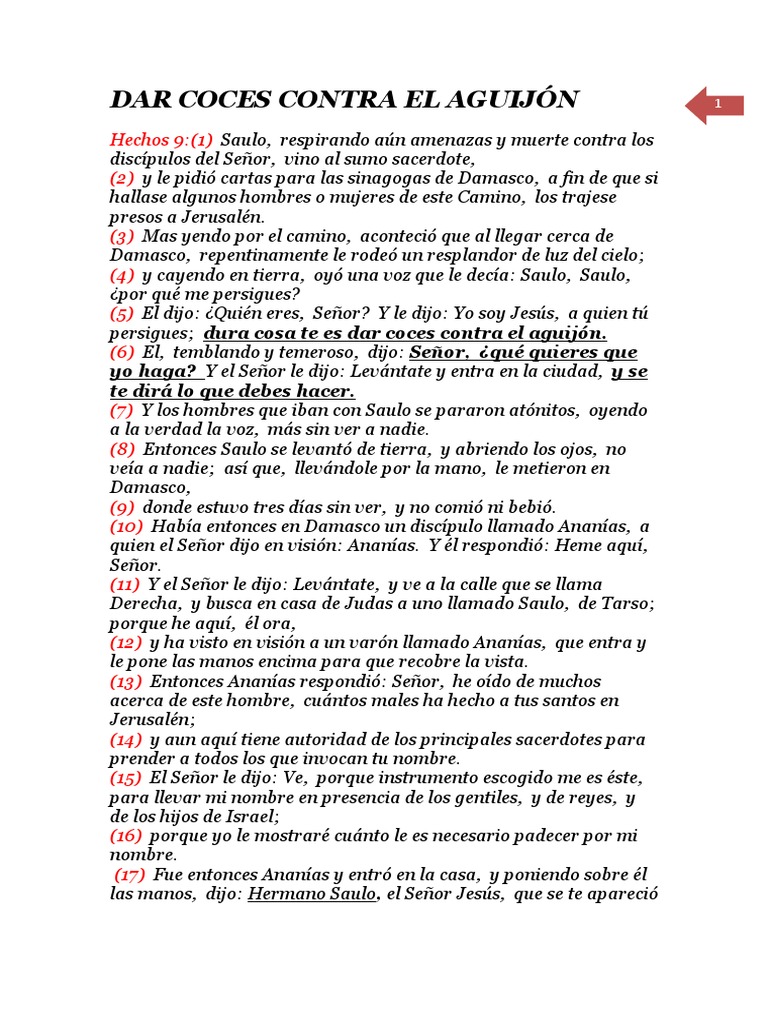 Coces Contra El Aguijón | PDF | Pablo el apóstol | Jesús