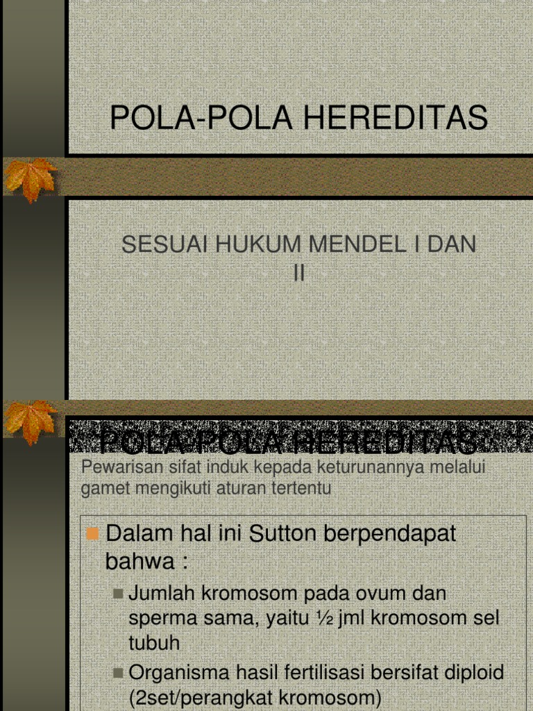 Pola Pola Hereditas | PDF