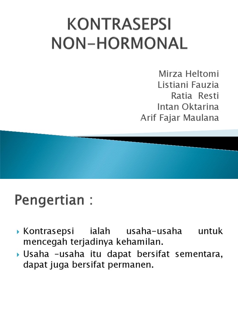 KB Non Hormonal Kel. IV | PDF | Kesehatan Holistik