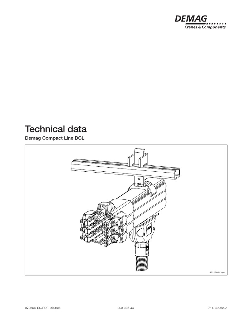 Demag DCL Crane Busbar System Guide | PDF | Screw | Electrical Connector