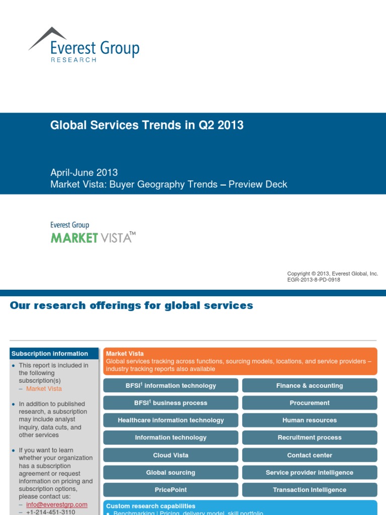 Geography Trends Report - Q2 2013 - Preview Deck | PDF | Outsourcing ...