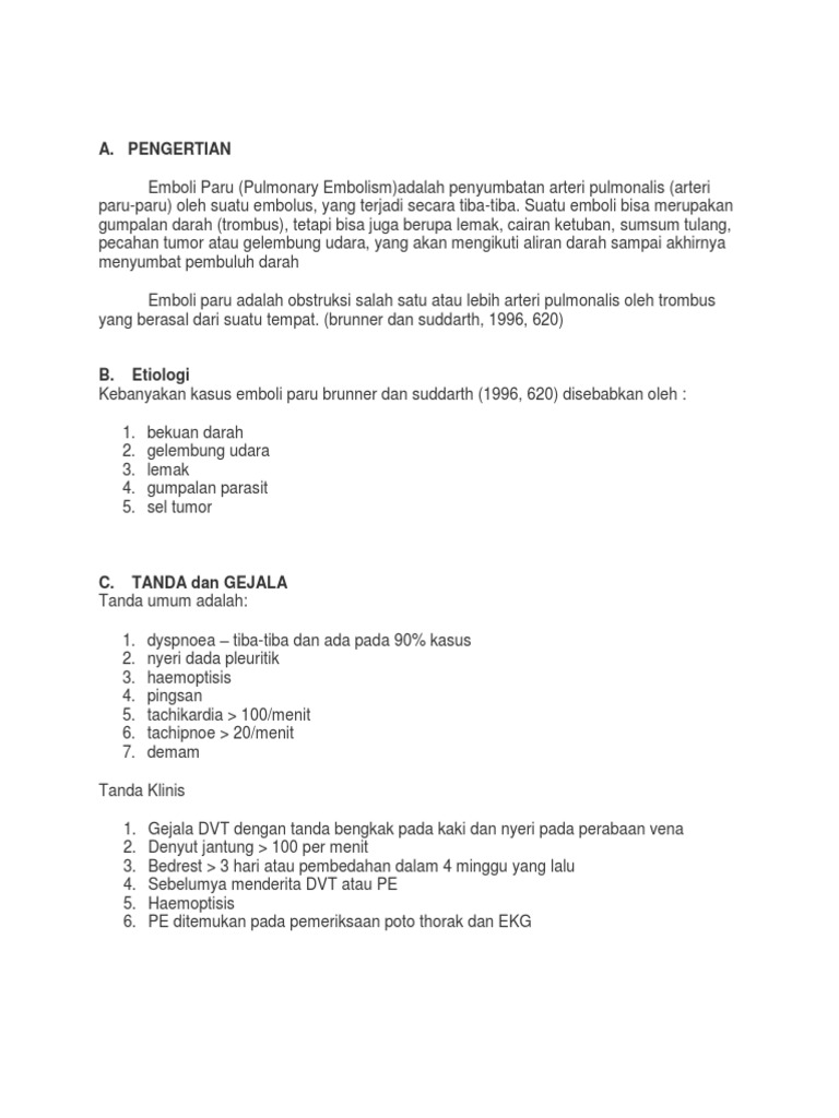 Rontgen untuk Diagnosis Emboli Paru | PDF | Perjalanan | Sains & Matematika