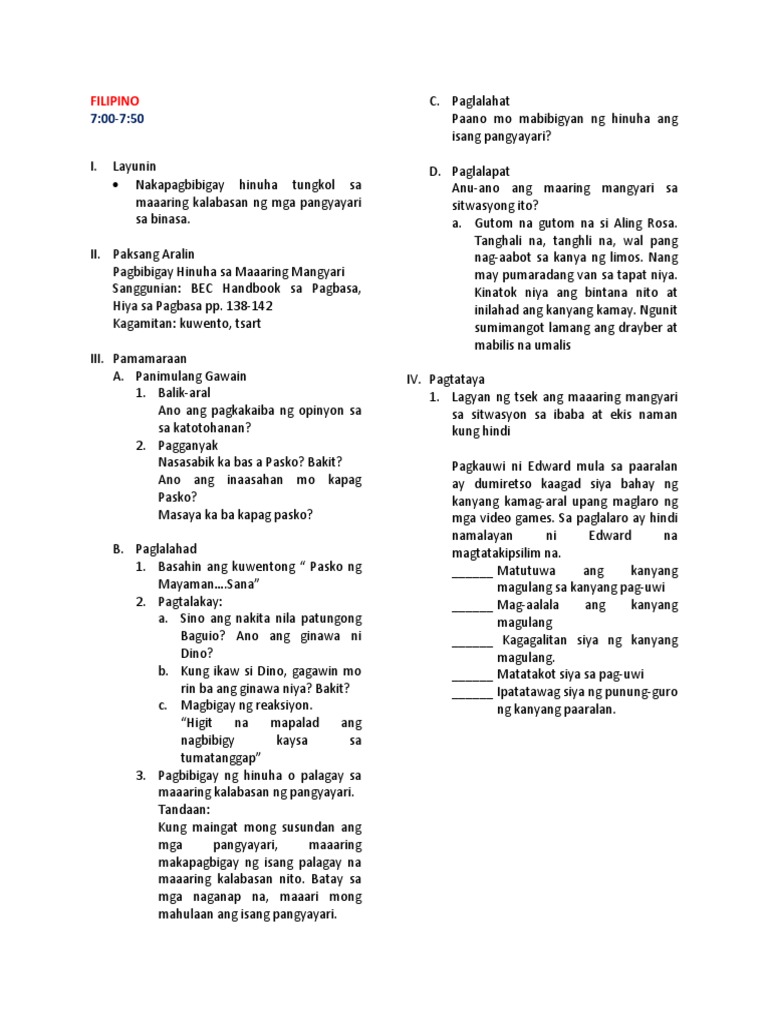 Pagbibigay Hinuha Worksheet NCR FINAL FILIPINO6 Q1 M7.pdf 6 FILIPINO