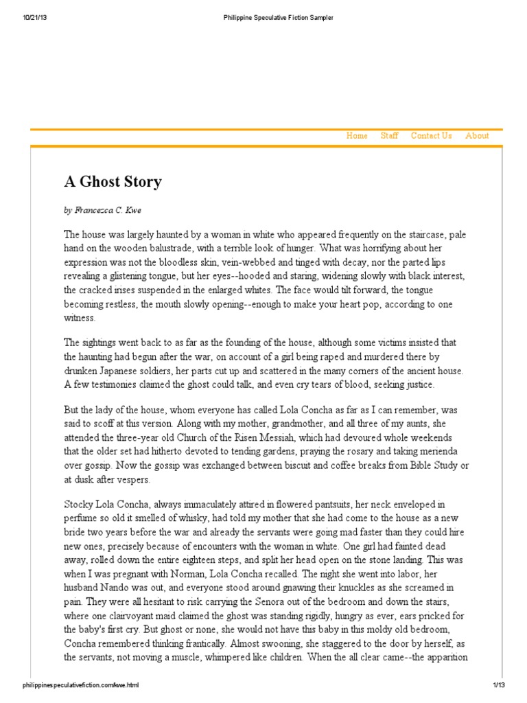 A Ghost Story | PDF | Ghosts