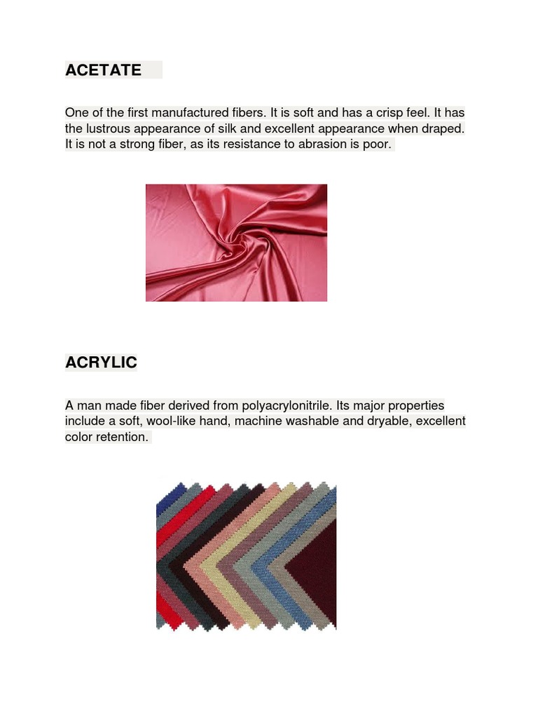 Types of Fabrics | PDF