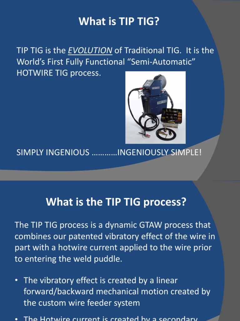 Tip Tig Machine Setup Guide | PDF | Welding | Construction
