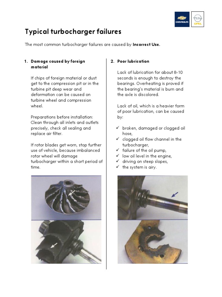 Turbo Failure Guide | PDF | Turbocharger | Motor Oil