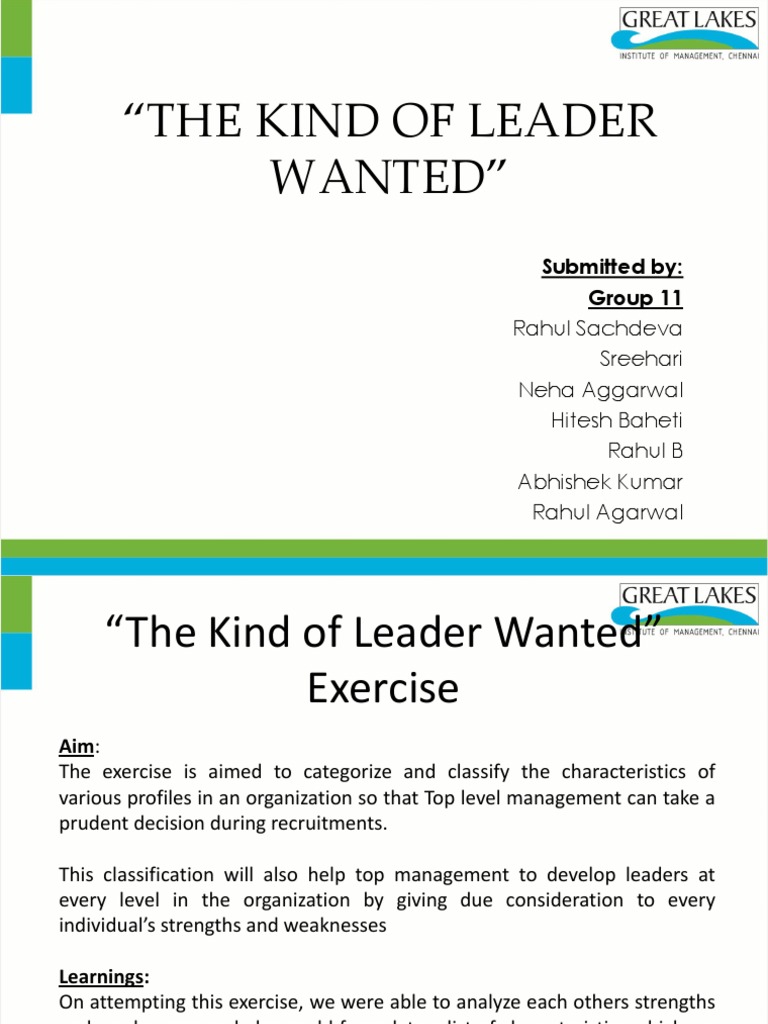 The Kind of Leader Wanted | Leadership | Leadership & Mentoring