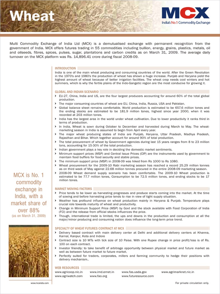 English Wheat Leaflet | PDF | Wheat | Margin (Finance)