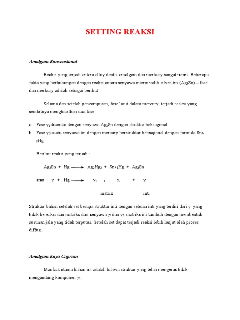 LO Setting Reaksi Buat MELISA | PDF | Metode & Bahan Ajar | Sains ...