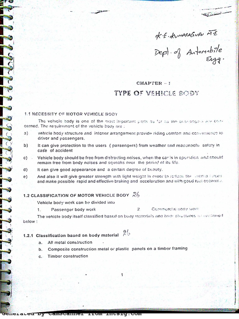 Vehicle Body Engineering Overview | PDF | Motor Vehicle | Vehicles