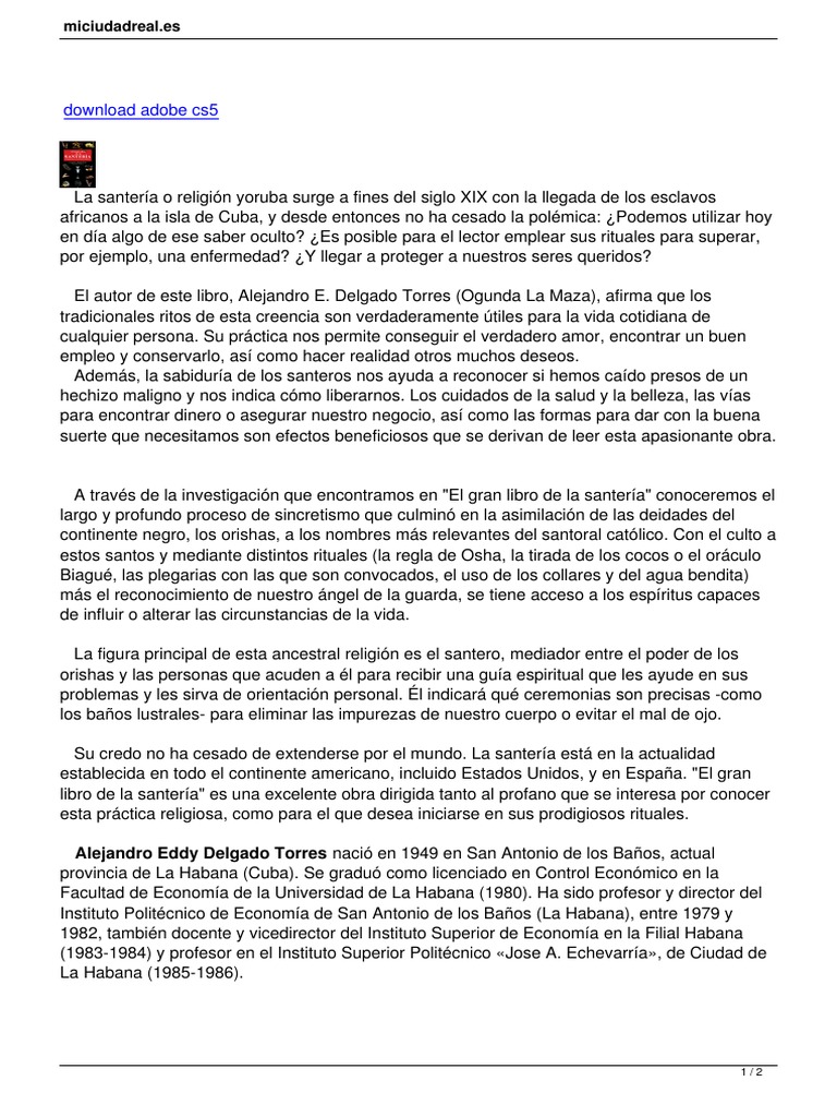 El Gran Libro de la Santería: Guía Práctica | PDF | Religión y creencia