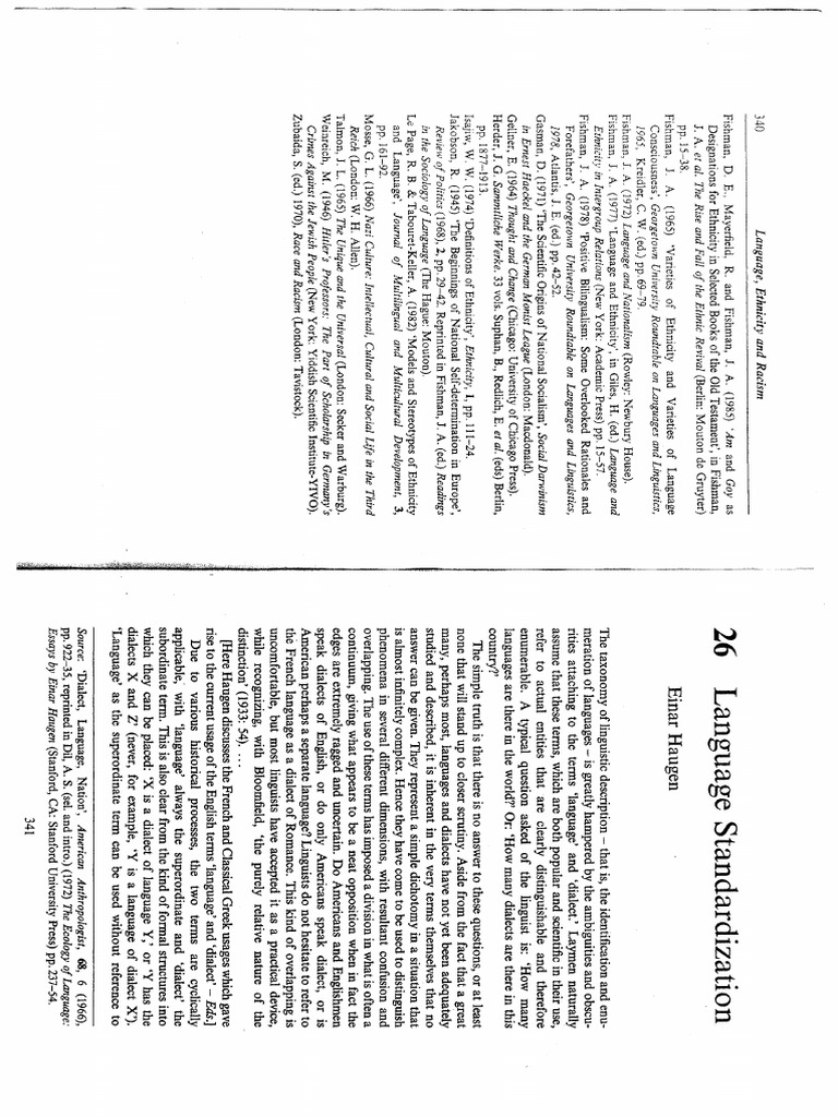 Einar Haugen: Language Standardization | PDF
