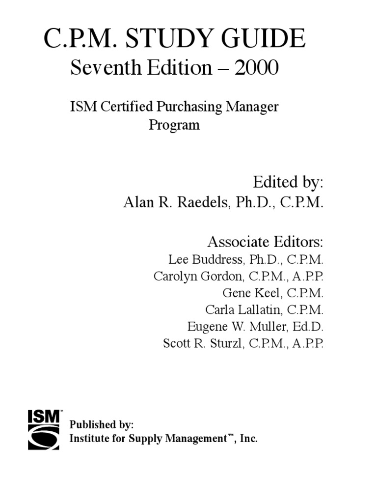 CPM Study Guide（完全版M1，M2，M3，M4模块，适合CPM及CPSM学习使用） | Download Free PDF ...