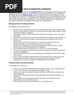 Work Health and Safety Policy Samples | PDF | Occupational Safety And ...