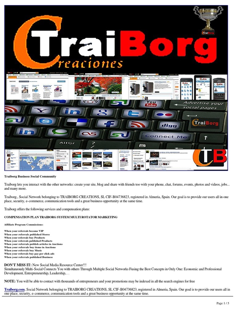 The Traiborg Business Affiliate Matrix Plan | PDF