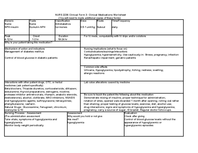 Management of Diabetes Mellitus with NPH Insulin: Nursing ...