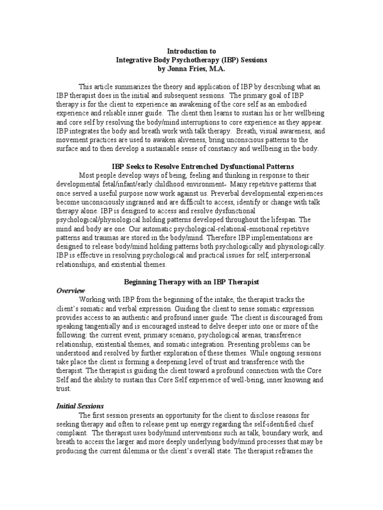 How IBP Works | Download Free PDF | Psychotherapy | Positive Psychology