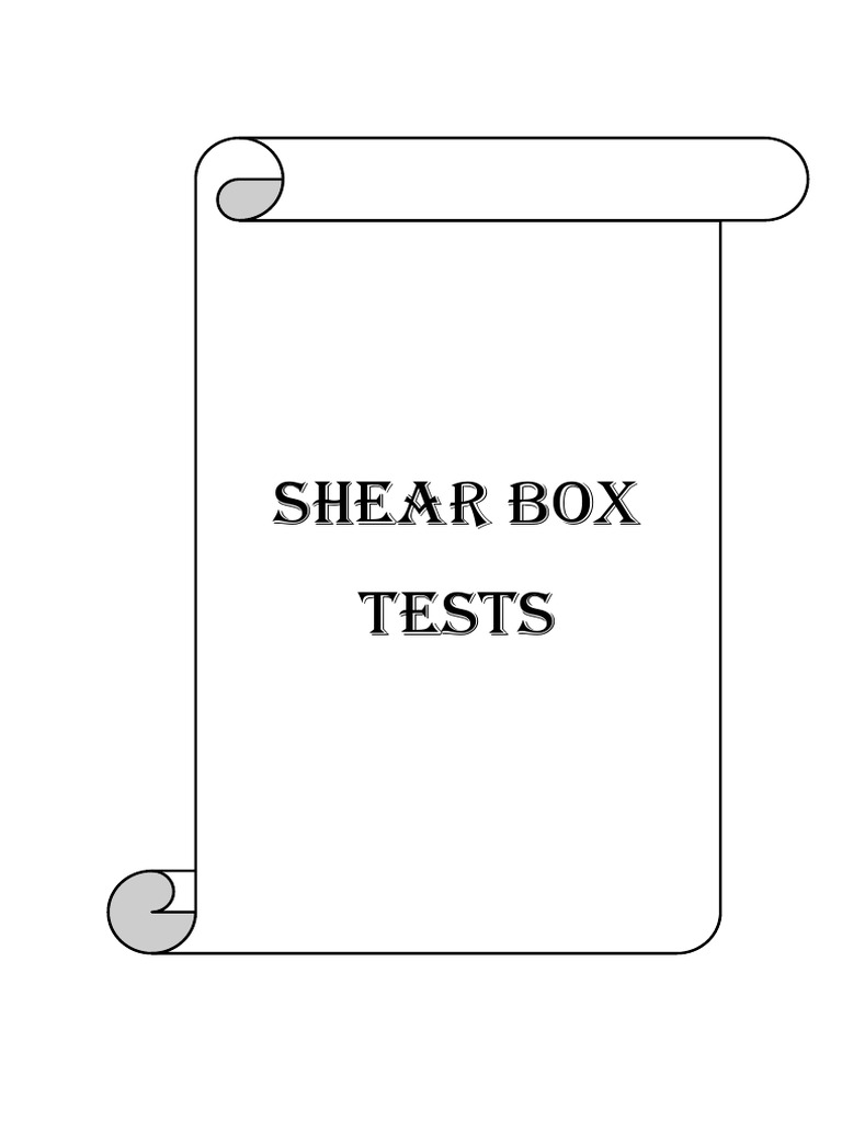 Shear Box Test | PDF | Strength Of Materials | Deformation (Mechanics)
