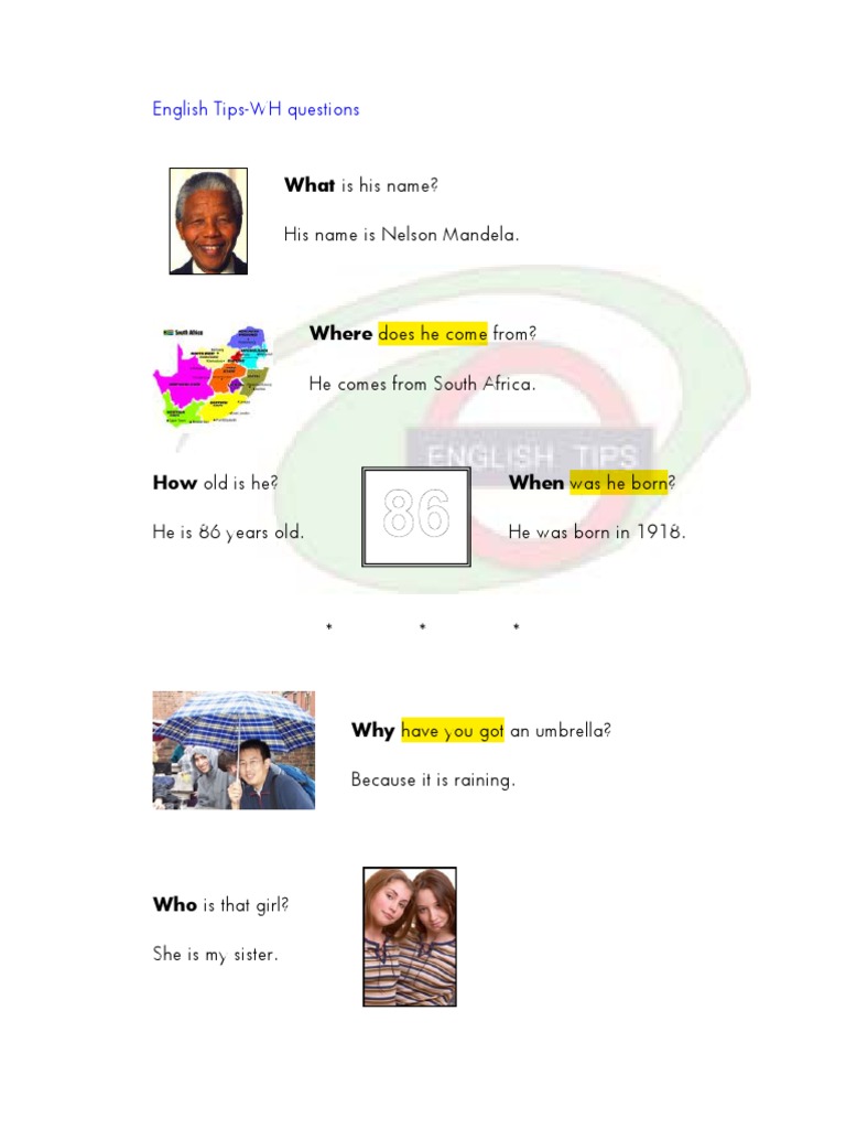 WH - Question Words | PDF | Reading Comprehension