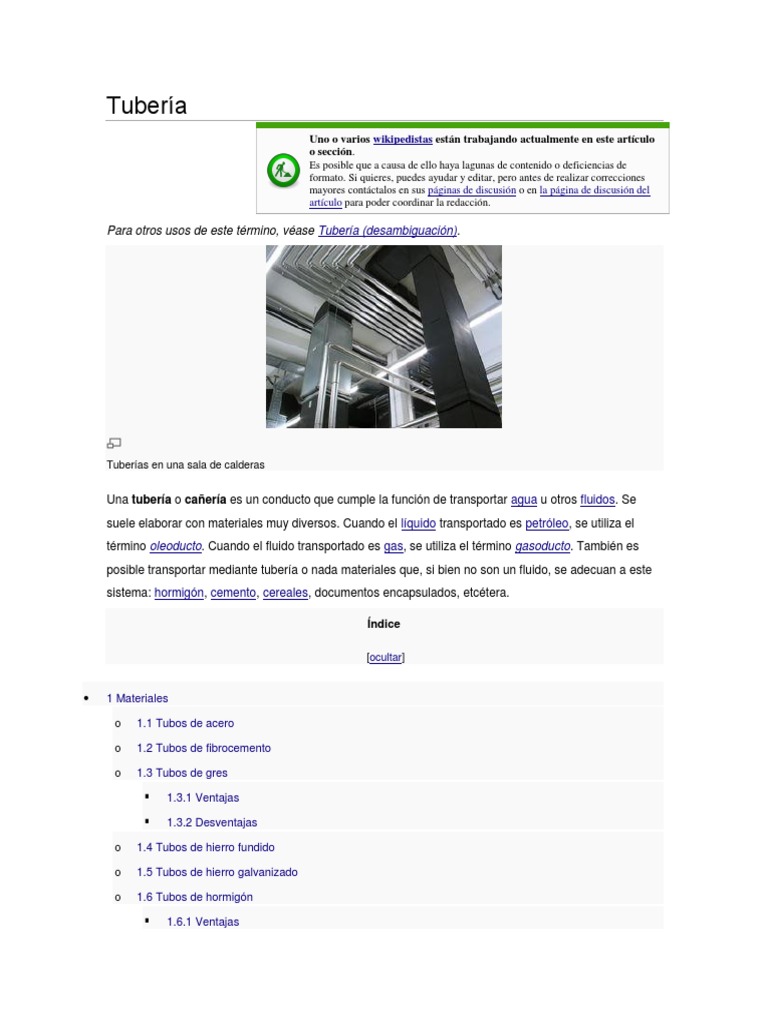 Tubería | PDF