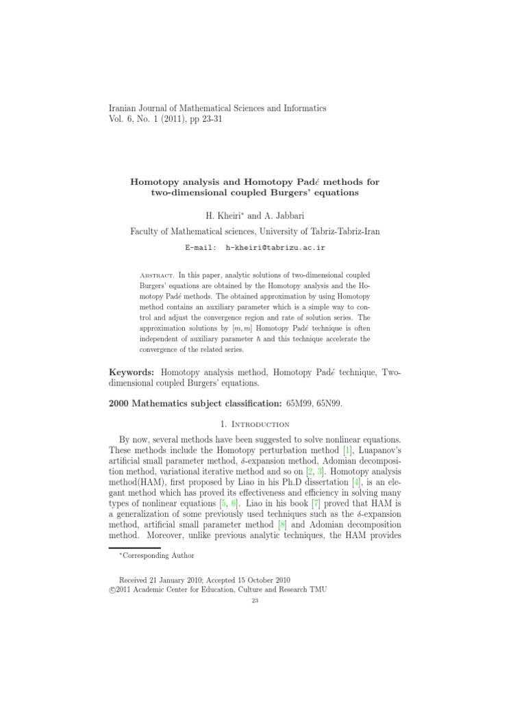Homotopy Analysis and Homotopy Pad Two-Dimensional Coupled Burgers ...