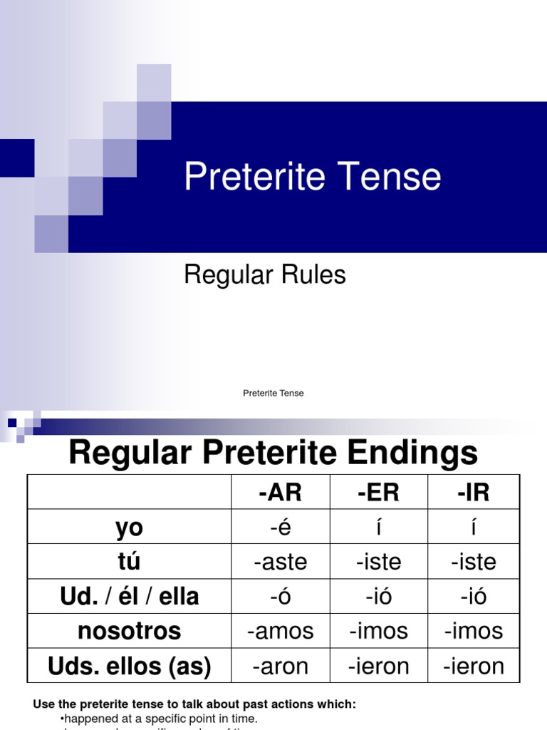 Preterite Tense Notes | PDF | Grammatical Tense | Languages
