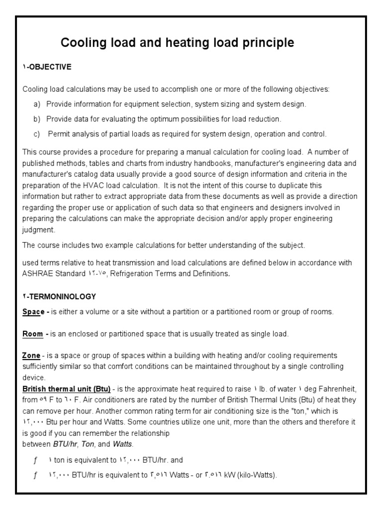 Cooling and heating load principles | PDF | Hvac | Air Conditioning