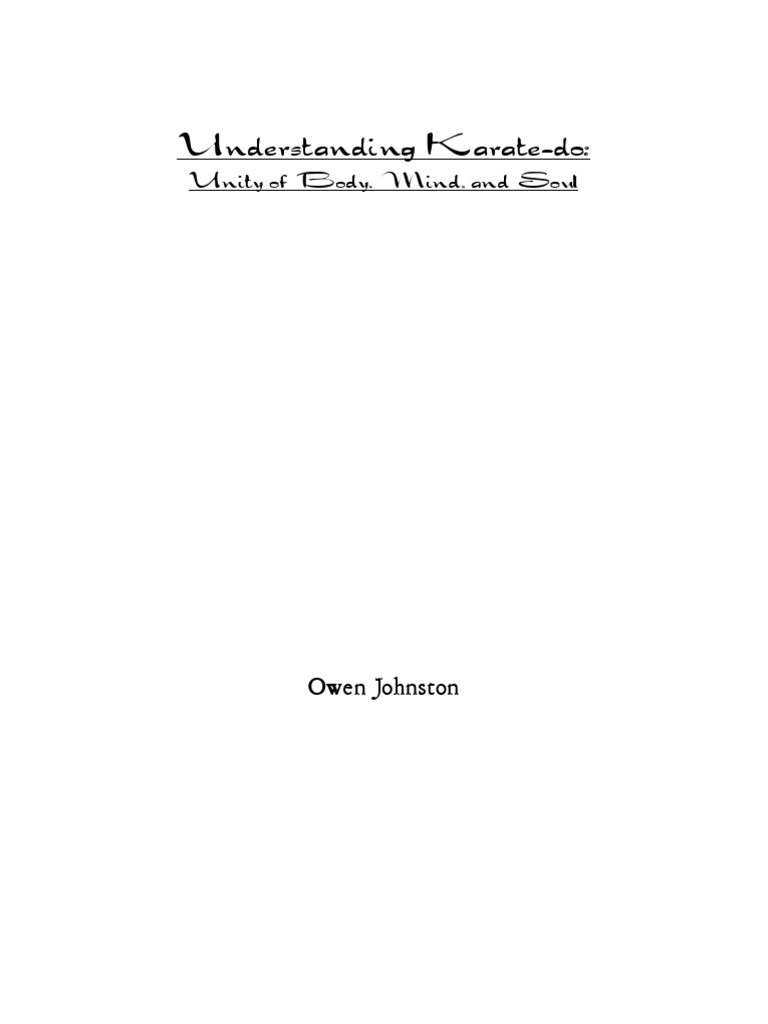 Understanding Karate Pdf Karate Shotokan