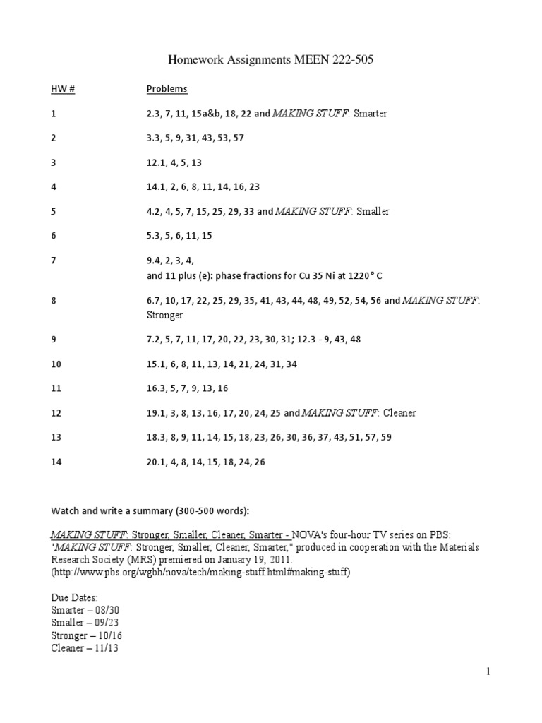 NOVA: Making Stuff Series Assignments | PDF | Computers