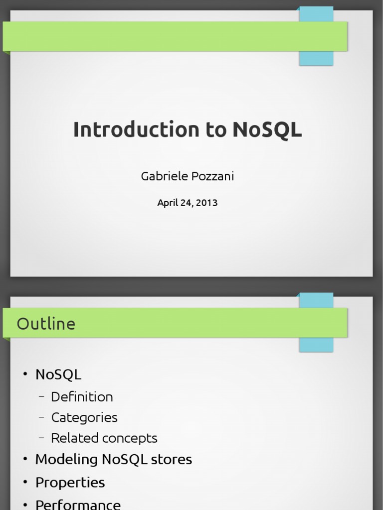 An Introduction to NoSQL Databases: Modeling, Applications, and Key Concepts | PDF | No Sql ...