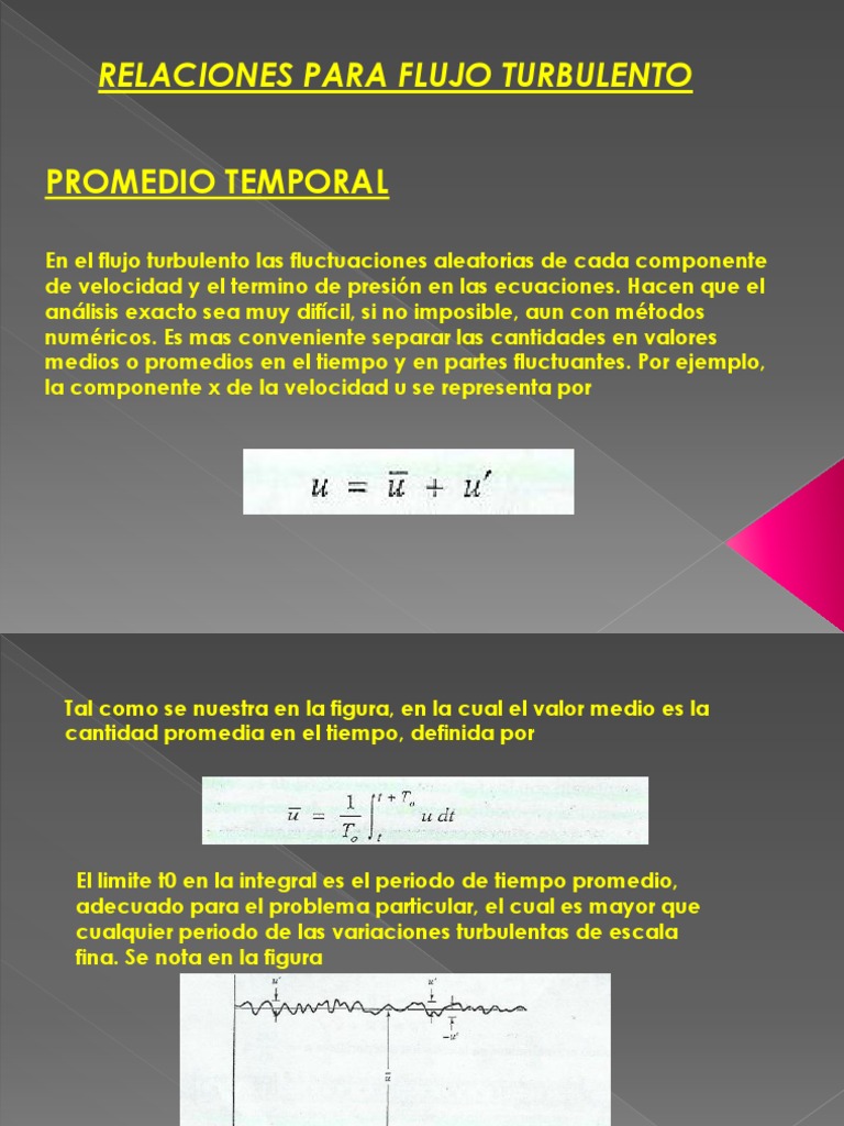 Relaciones en Flujo Turbulento | PDF | Viscosidad | Ecuaciones