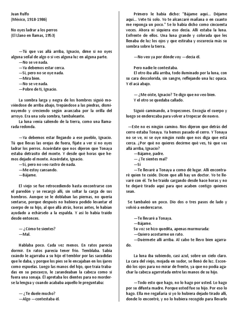 No Oyes Ladrar a Los Perros - Juan Rulfo | Naturaleza | Ocio