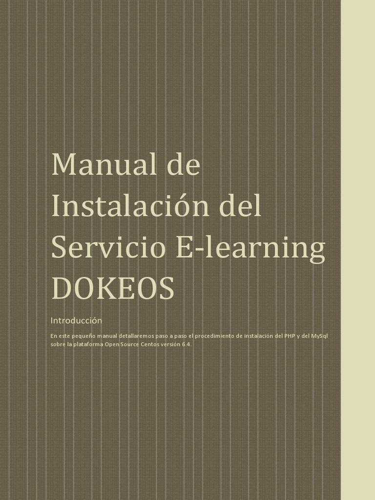 Manual de Instalación Del Servidor Dokeos | PDF | Servidor HTTP Apache | Archivo de computadora