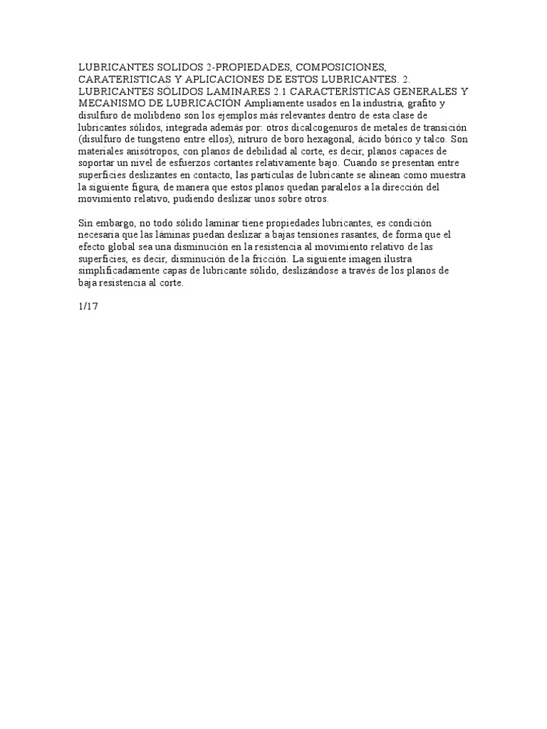 Lubricantes Solidos 2 | Descargar gratis PDF | Grafito | Lubricante