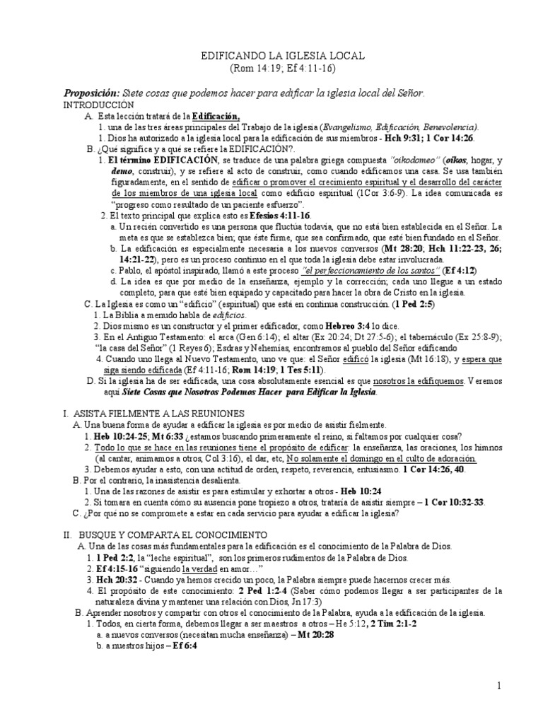 Edificando La Iglesia Local | PDF | Amor | Oración