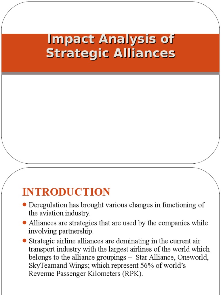 Presentation On Impact Analysis of Strategic Alliances | PDF | Airlines ...