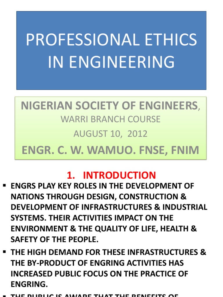 Professional Ethics in Engineering (2) | Profession | Conflict Of Interest