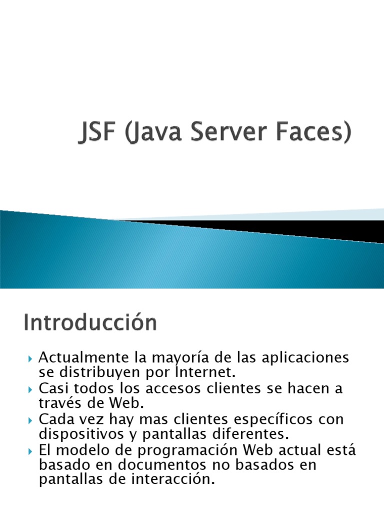 JSF (Java Server Faces) | PDF | Páginas del servidor Java | Servidor web