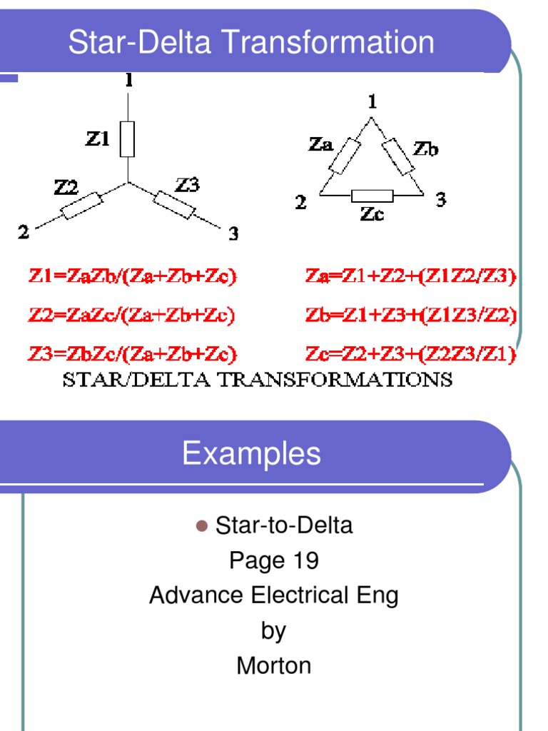 Lect 13 Star-Delta Transformation | Download Free PDF | Determinant ...