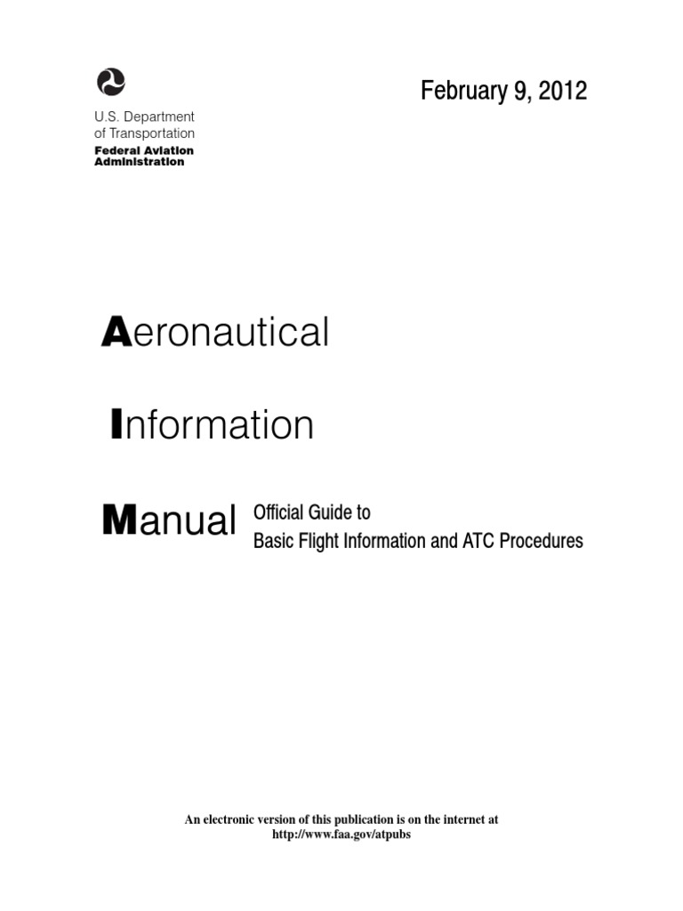 Aeronautical Information Manual - 2012 | PDF | Air Traffic Control ...
