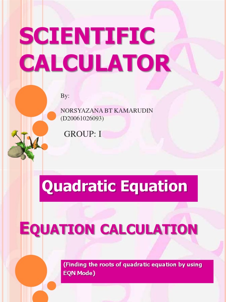 Scientific Calculator Guide: Roots, Equations & More | PDF | Quadratic ...