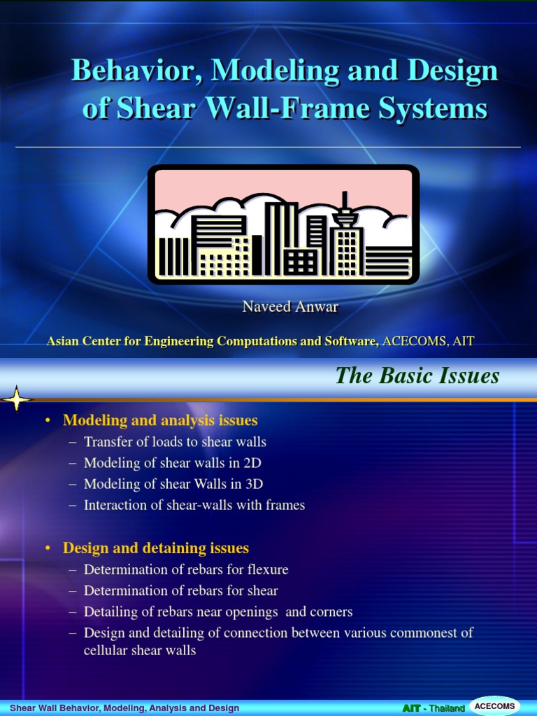 Shear Wall-Frame System Analysis | PDF | Beam (Structure) | Truss