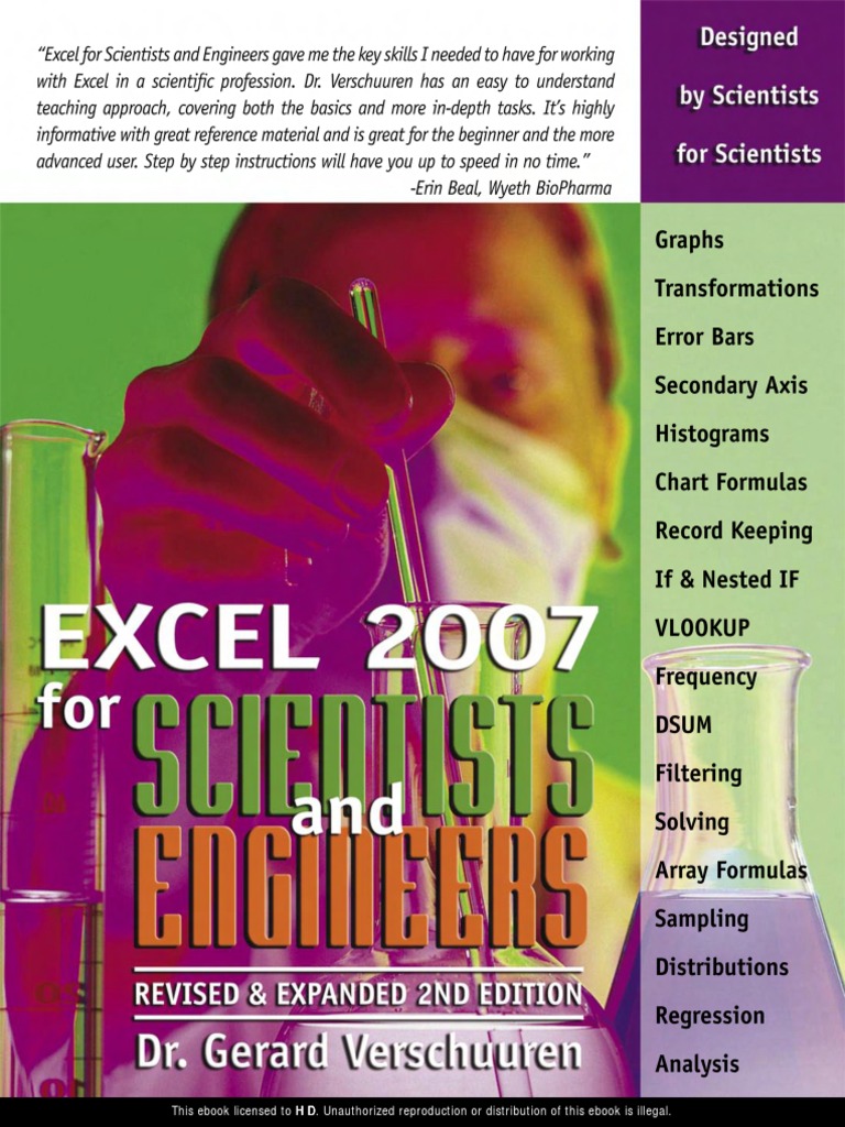 Excel 2007 For Scientists | PDF | Microsoft Excel | Regression Analysis