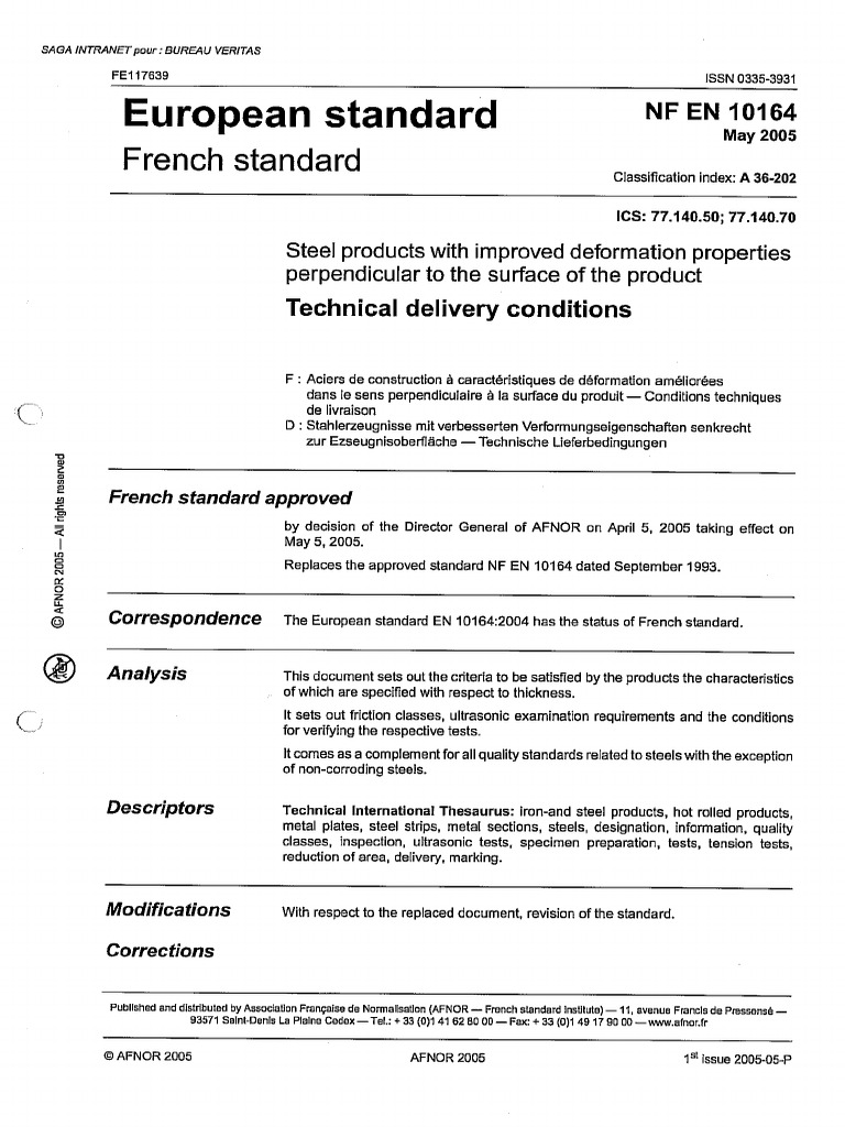 EN10164 - Z Plates Test | PDF